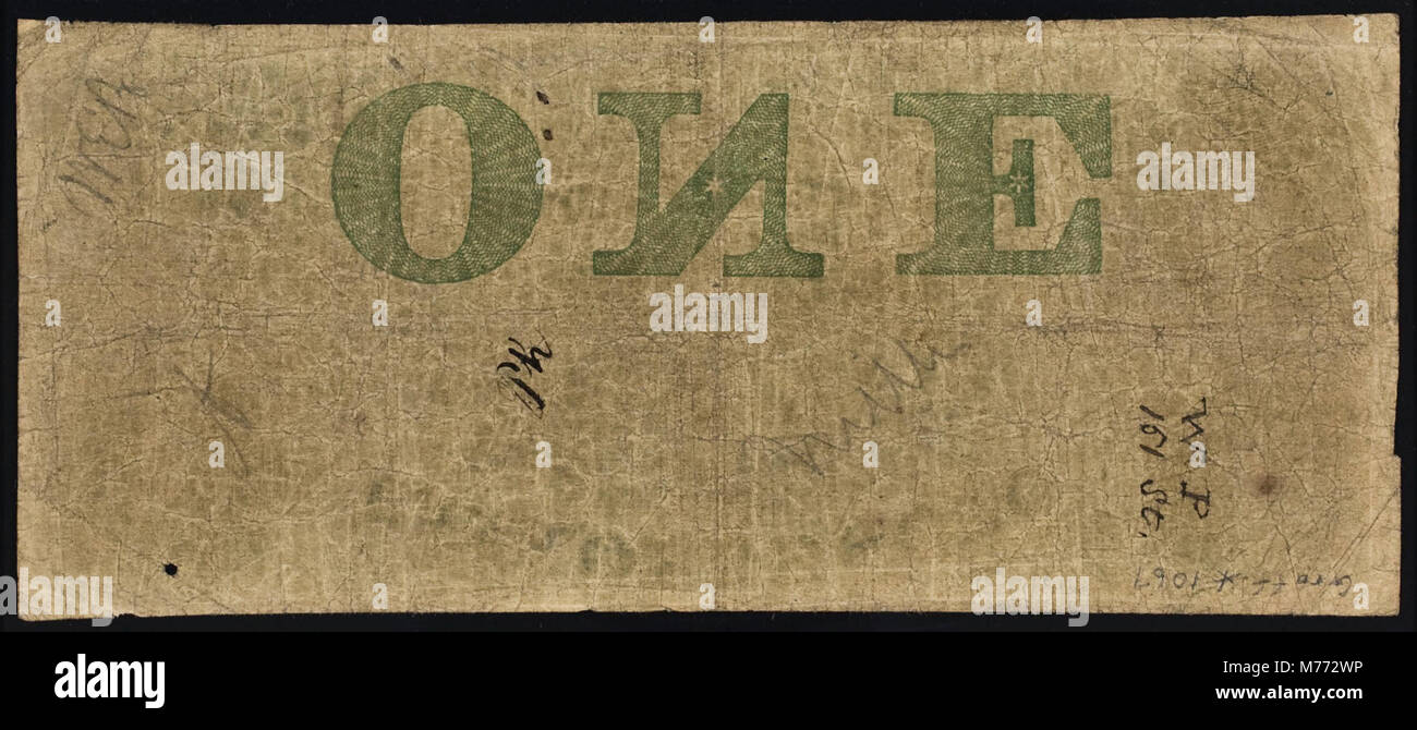 1860s one dollar banknote hi-res stock photography and images - Alamy
