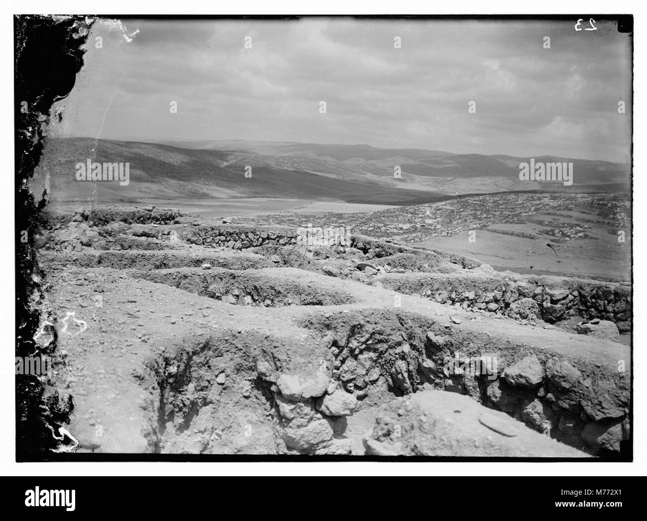 An archaeological site photograph of Tell Beit Mirsim, a notable ...