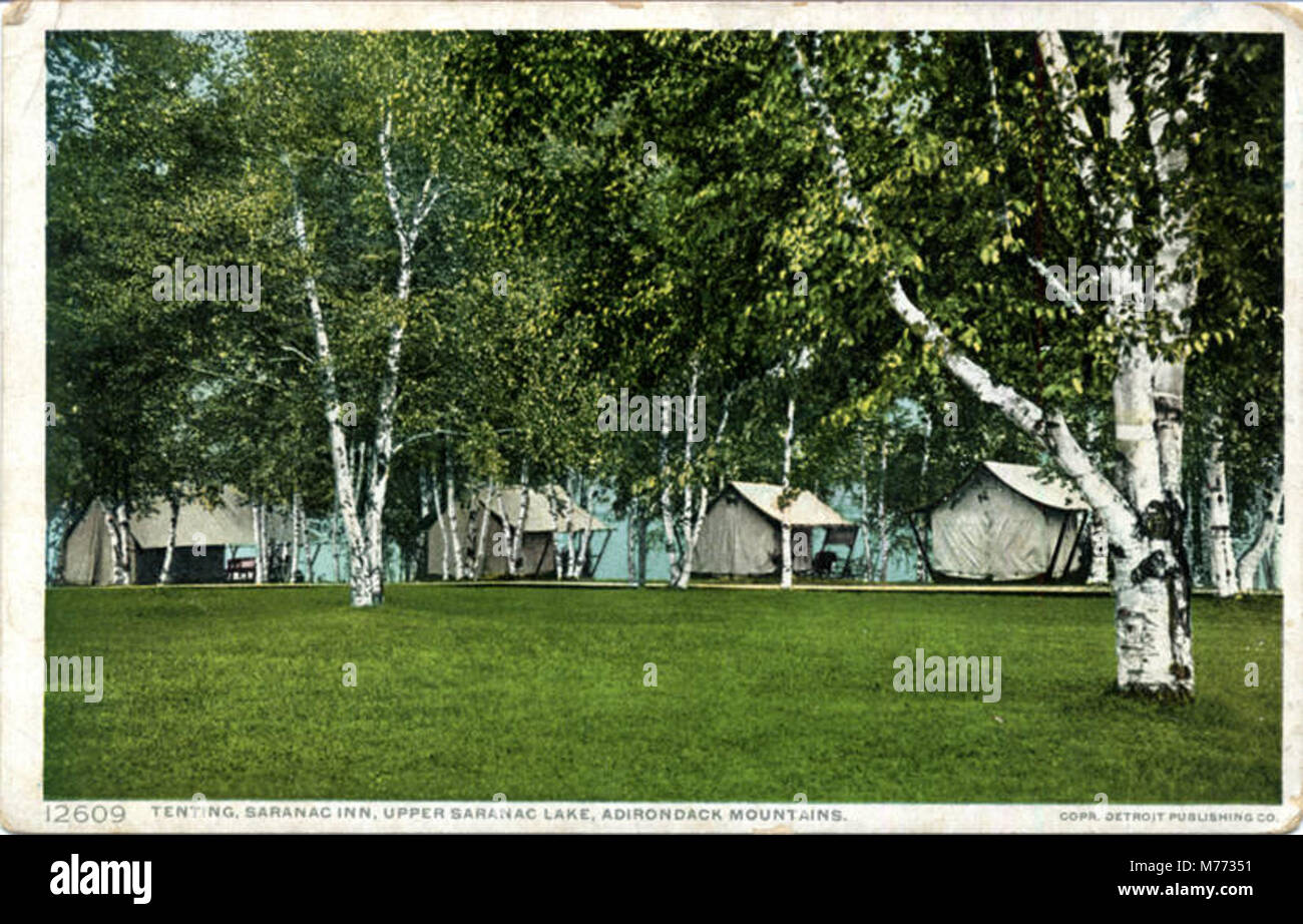 Tenting, Saranac Inn, Upper Saranac Lake (NBY 6055 Stock Photo - Alamy