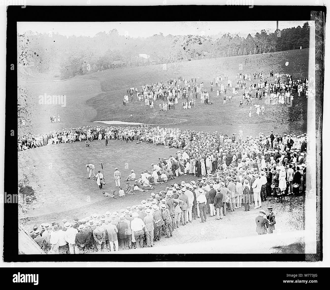A photograph of the 18th hole at Barnes Golf Course, showcasing the ...