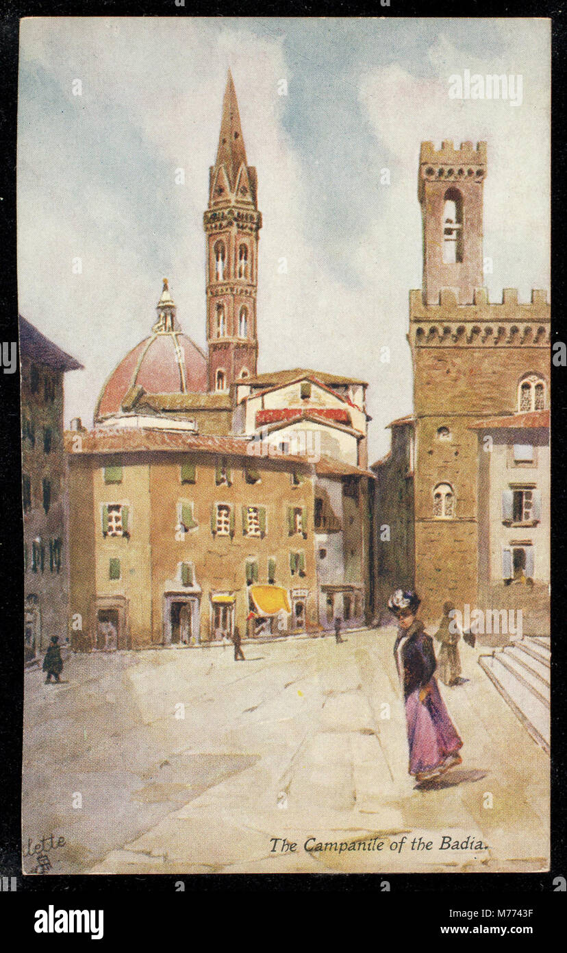 The Campanile of the Badia is a historical bell tower, an architectural ...