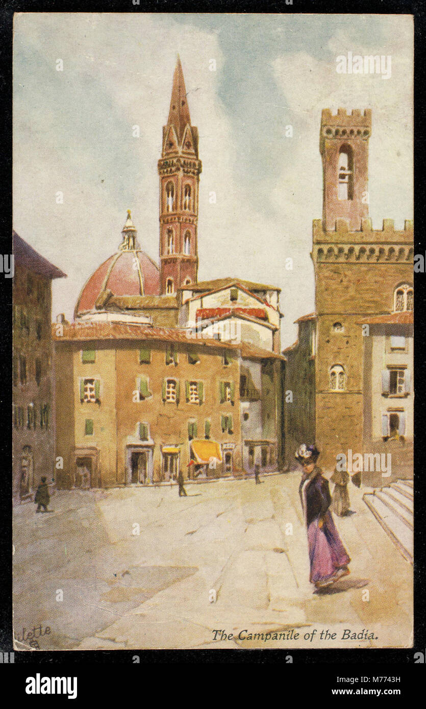 An image of the Campanile of the Badia, an iconic bell tower located in ...