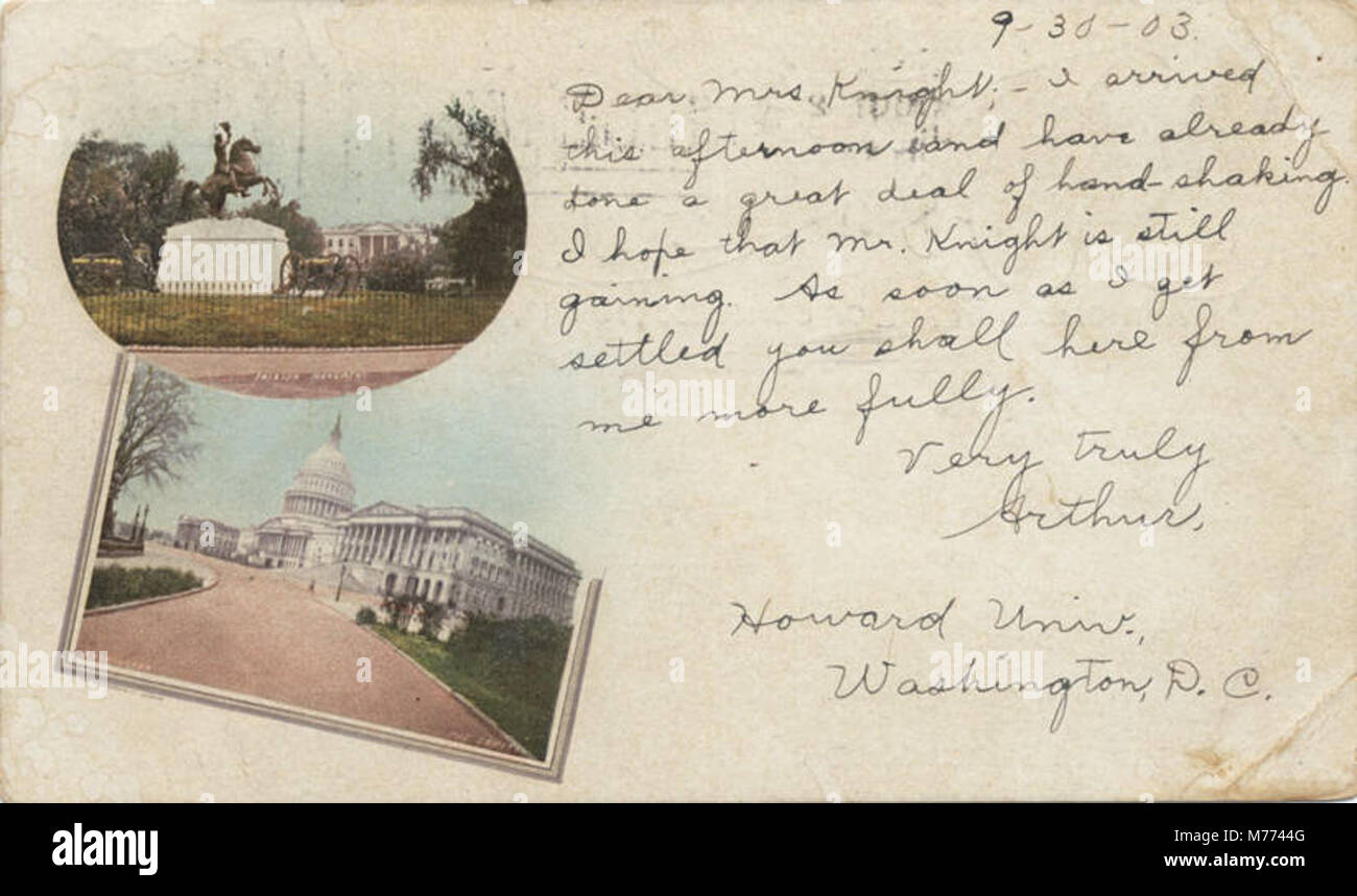A depiction of the Capitol Building alongside Jackson's Monument ...