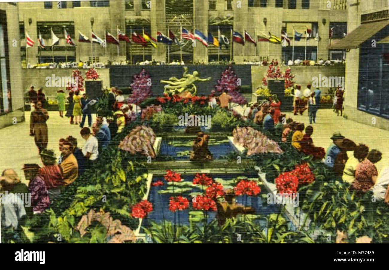 The Channel Gardens at Rockefeller Center, a renowned public space ...