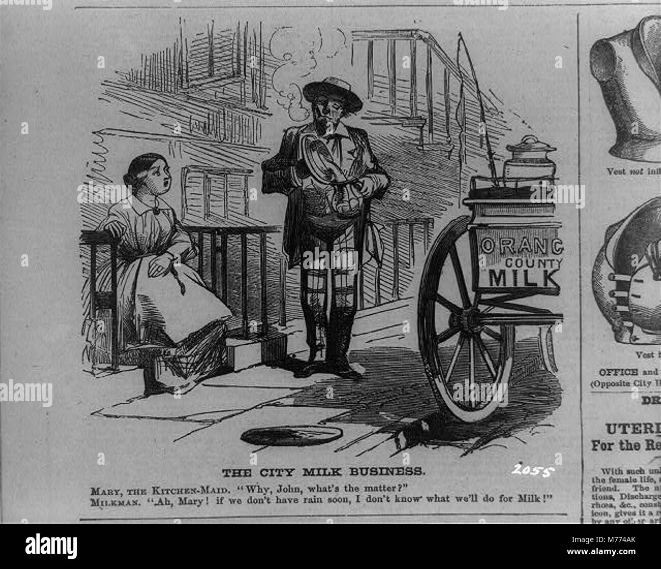 This image provides insight into the milk business in an urban setting ...