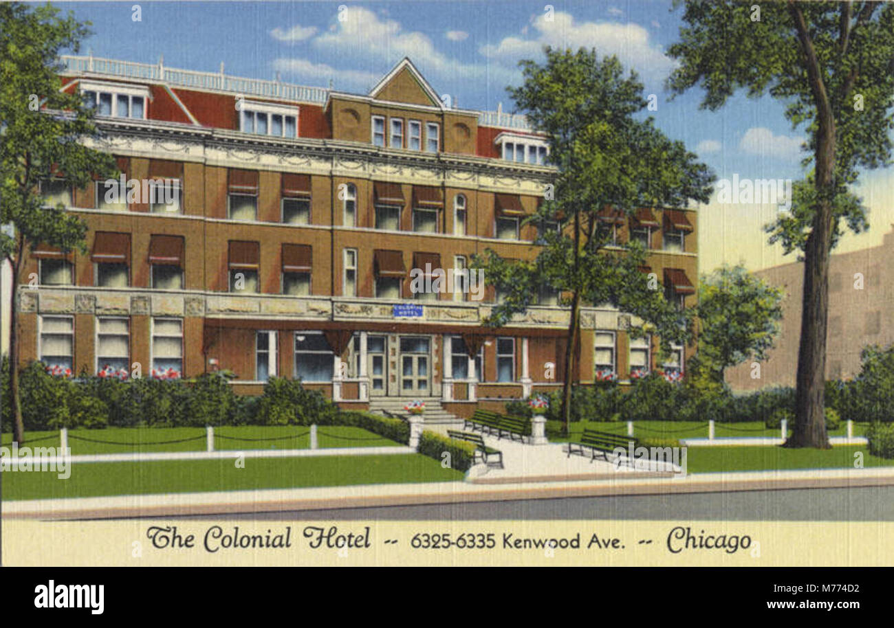 A historical photo of the Colonial Hotel, showcasing its architecture ...
