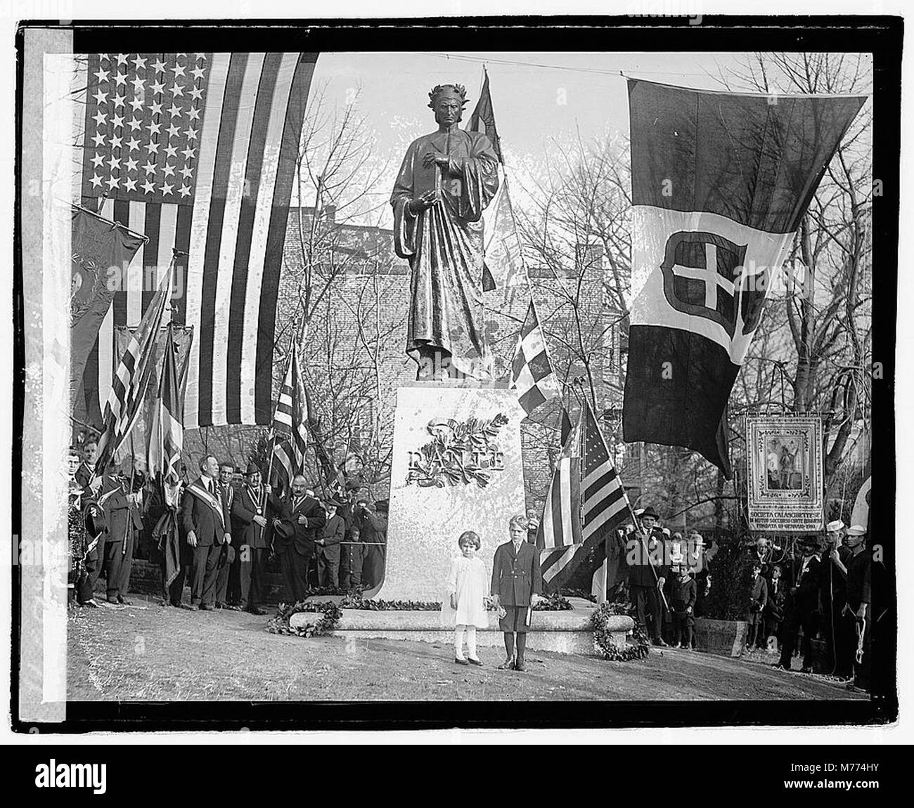 The Dante Statue, unveiled in Meridian Park, Wash., D.C., today. It is ...