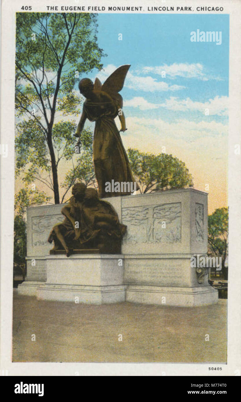 The Eugene Field Monument in Lincoln Park, Chicago, commemorates the ...