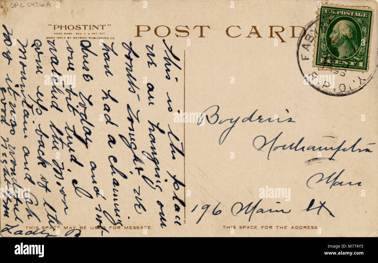 The Flume House, a notable building, is depicted in this historical ...