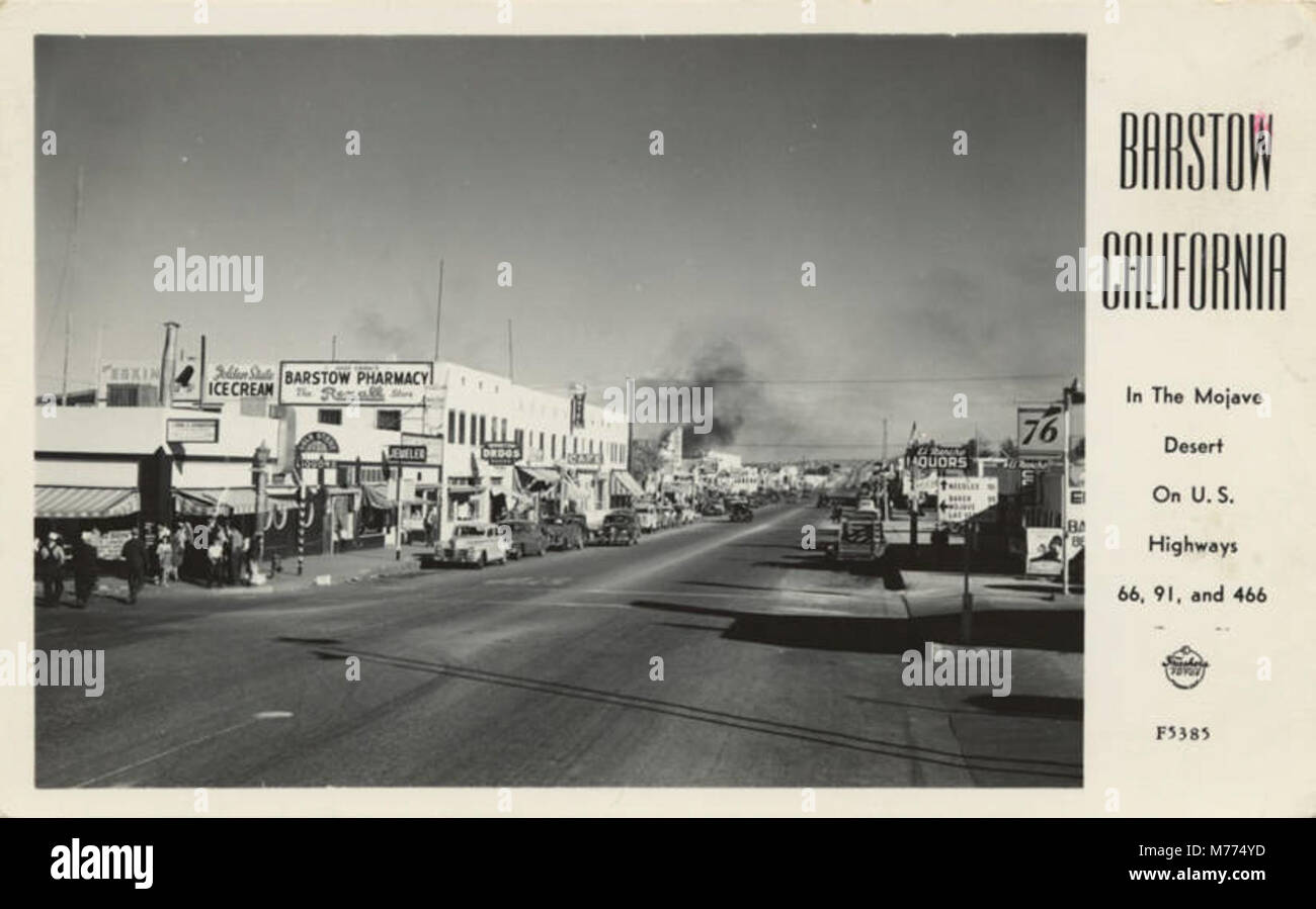 A scene from Barstow, California, located in the Mojave Desert. Known ...