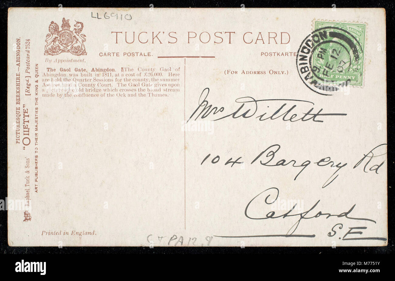 A photograph of the Gaol Gate in Abingdon, capturing the historical ...