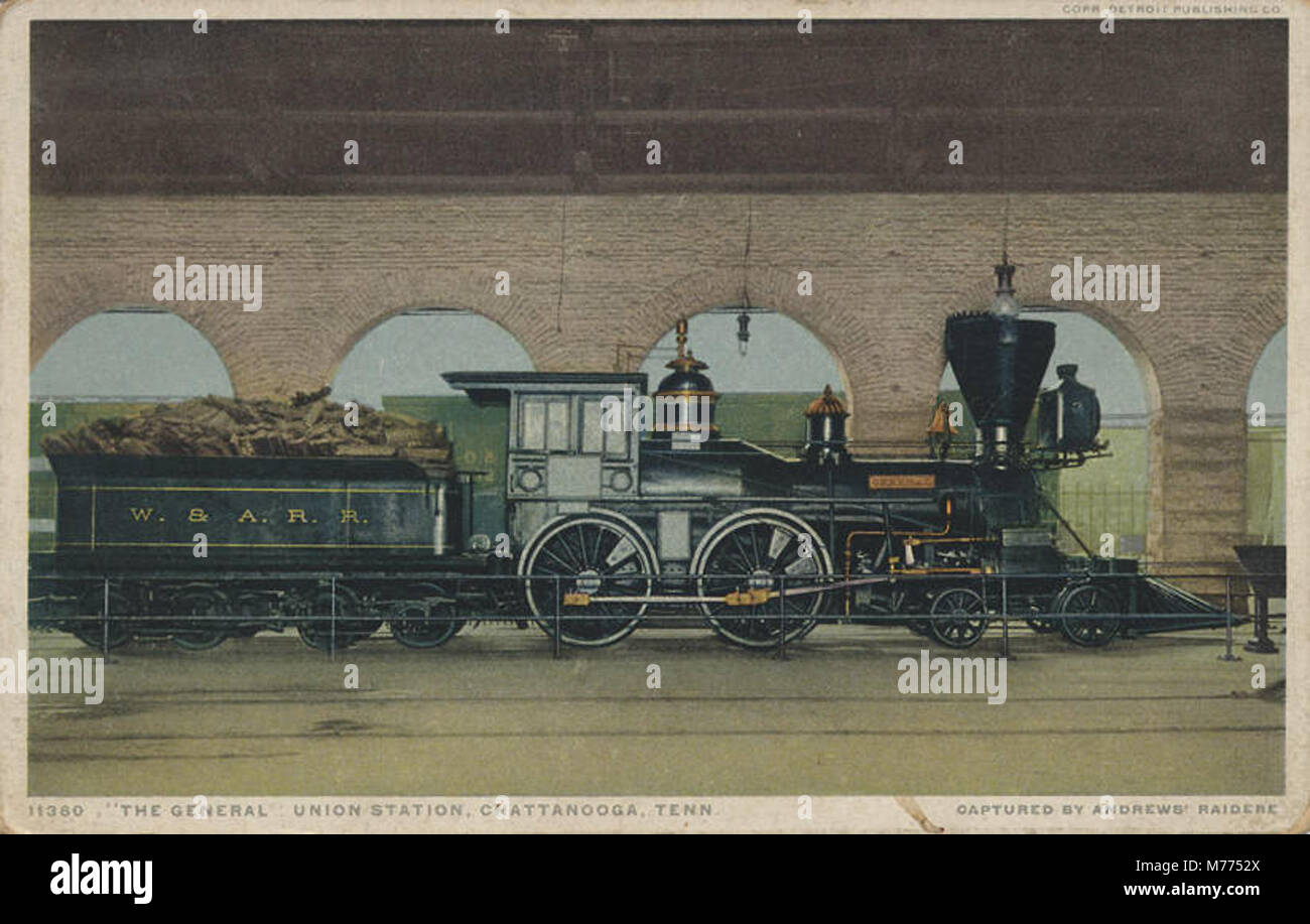 This image shows The General, a historic steam locomotive, at Union ...
