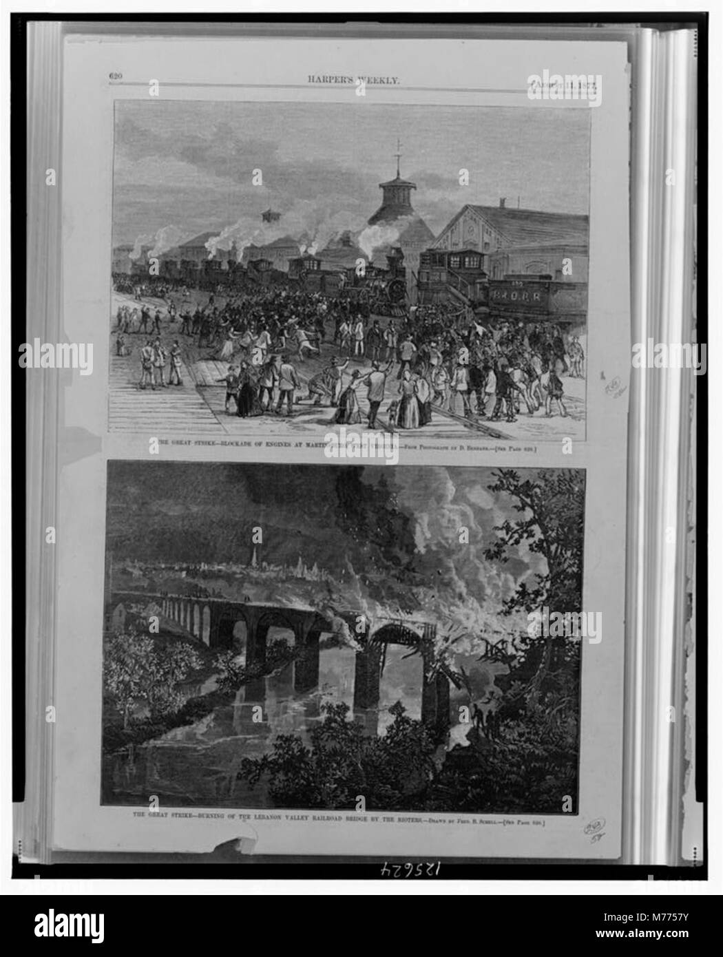 The great strike-Blockade of engines at Martinsburg, West Virginia ...