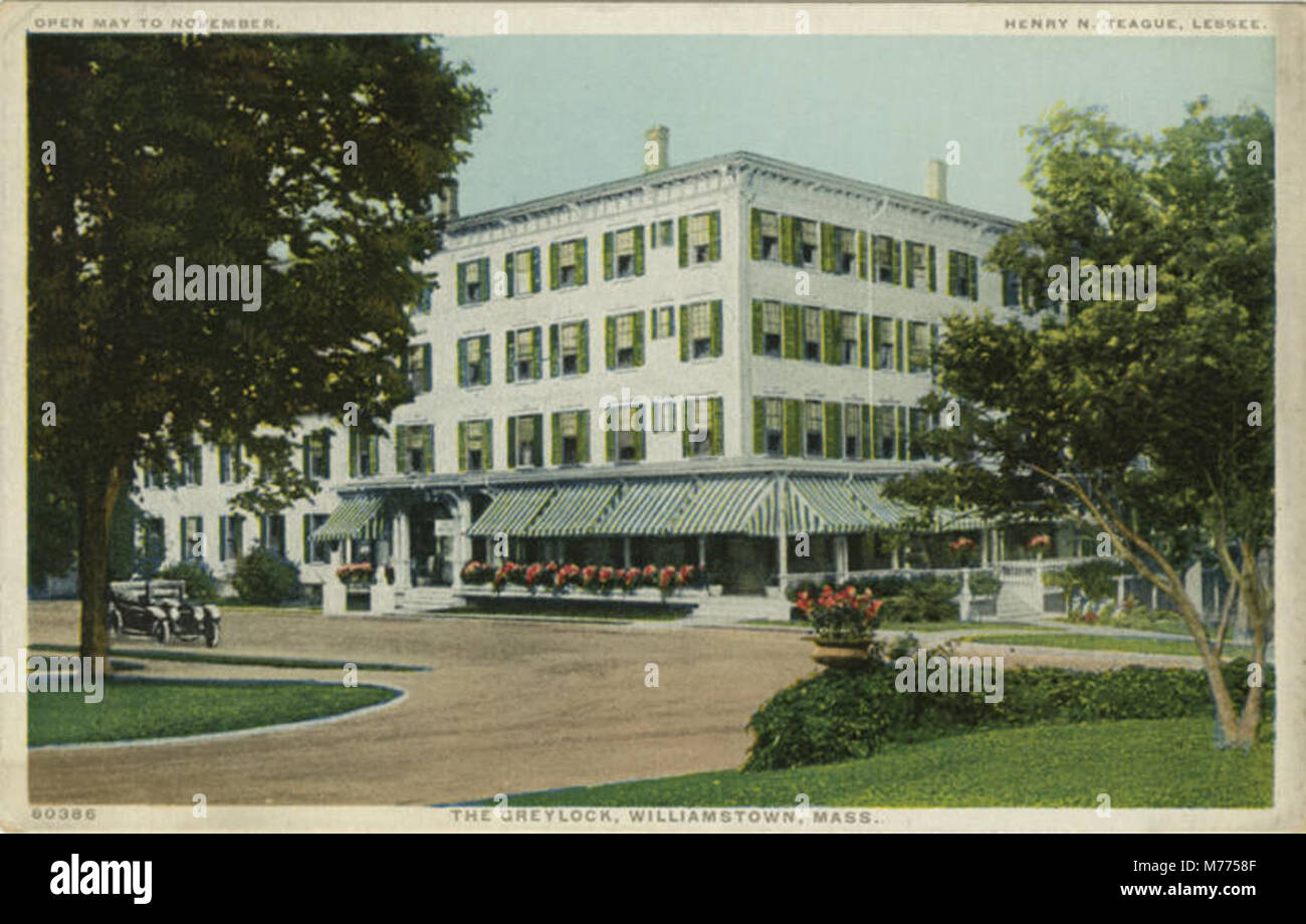 A photograph of The Greylock, a property leased by Henry N. Teague ...
