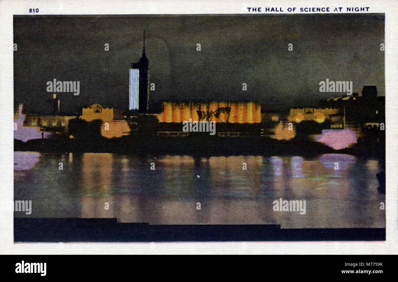 The Hall of Science is depicted at night in this image, showcasing its ...