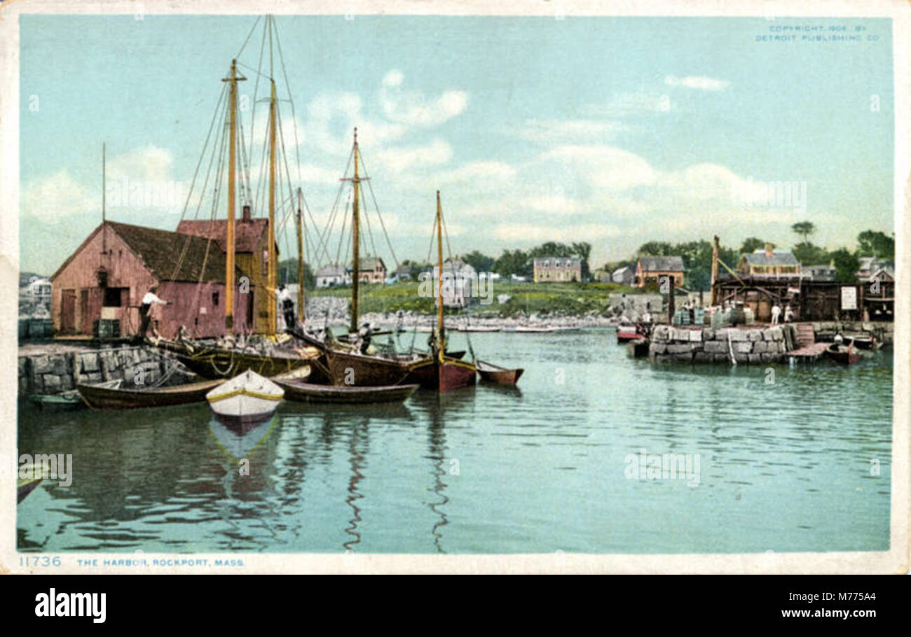 A depiction of a harbor scene, capturing the waterfront activities and ...