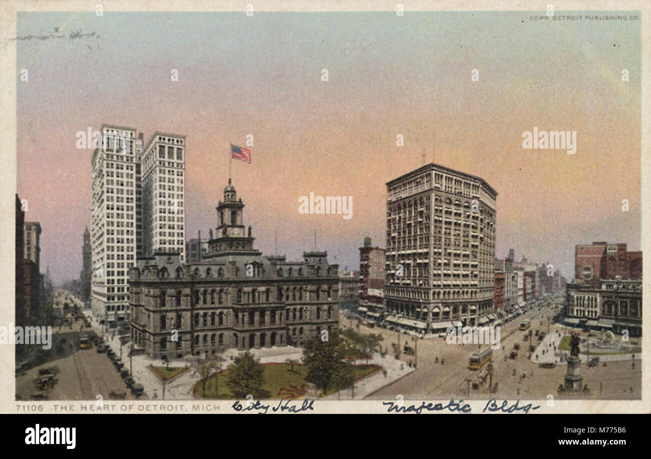 The heart of Detroit, Michigan, as depicted in this image, shows the ...