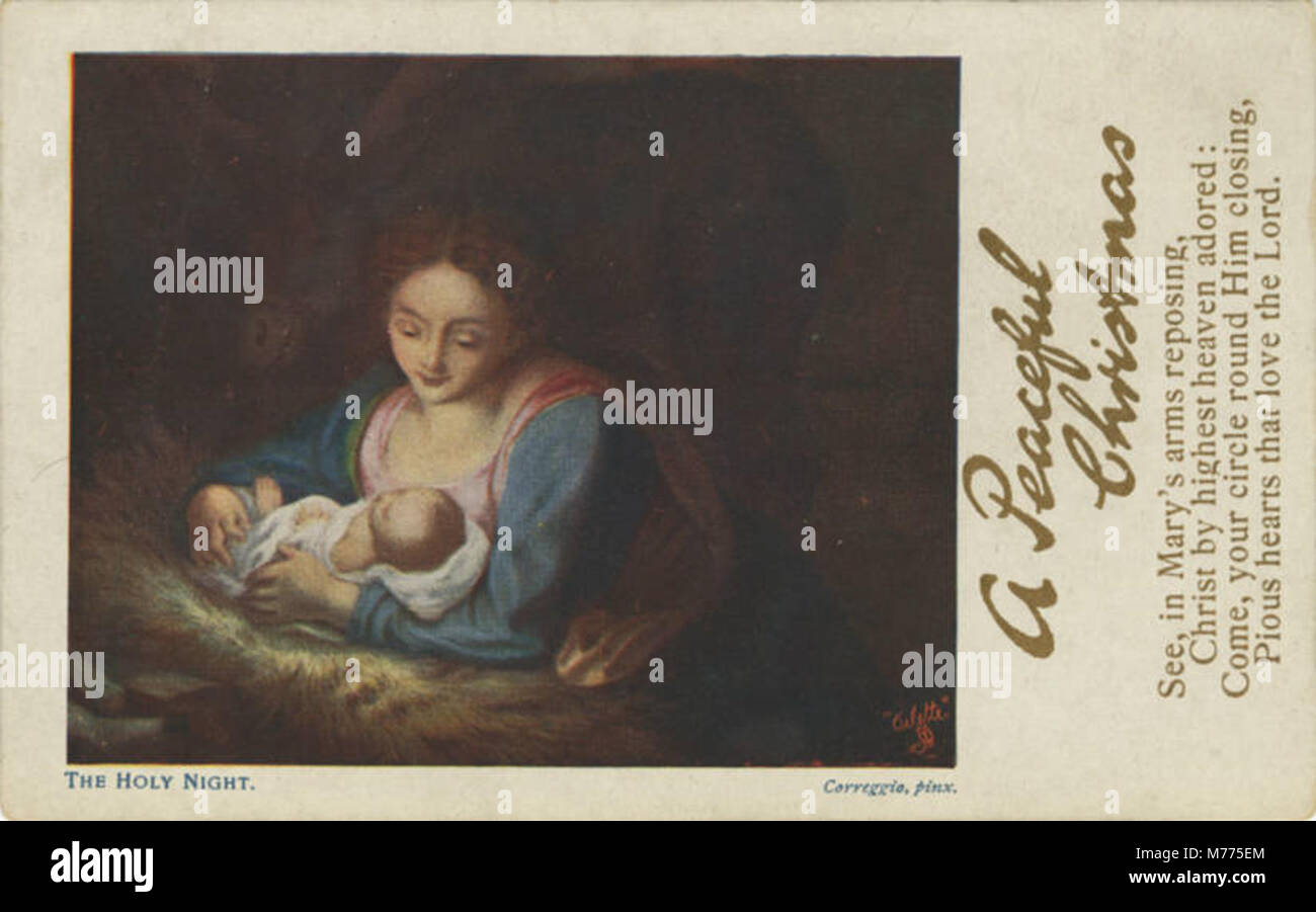 A depiction of 'The Holy Night', likely a religious or nativity scene ...