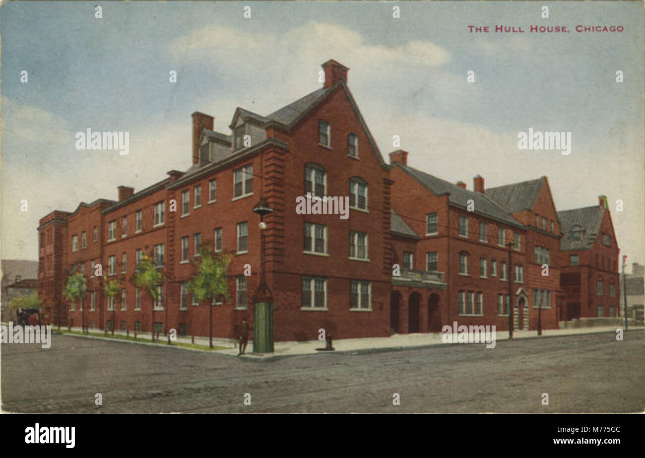 The Hull House, a historic settlement house in Chicago, founded by Jane ...