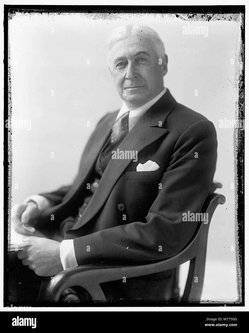This is a portrait of Bernard Baruch, an influential American financier ...