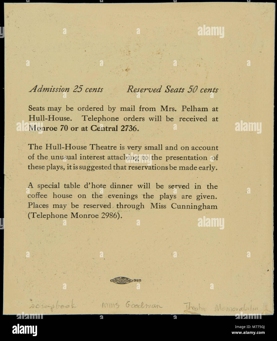 Poster announcing performance hi-res stock photography and images - Alamy