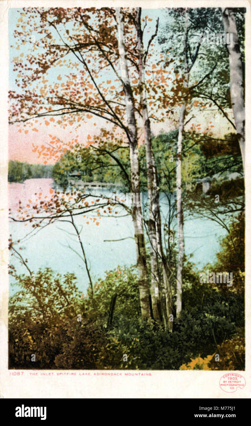 The Inlet, Spitfire Lake, Adirondack Mountains (NBY 9118 Stock Photo ...