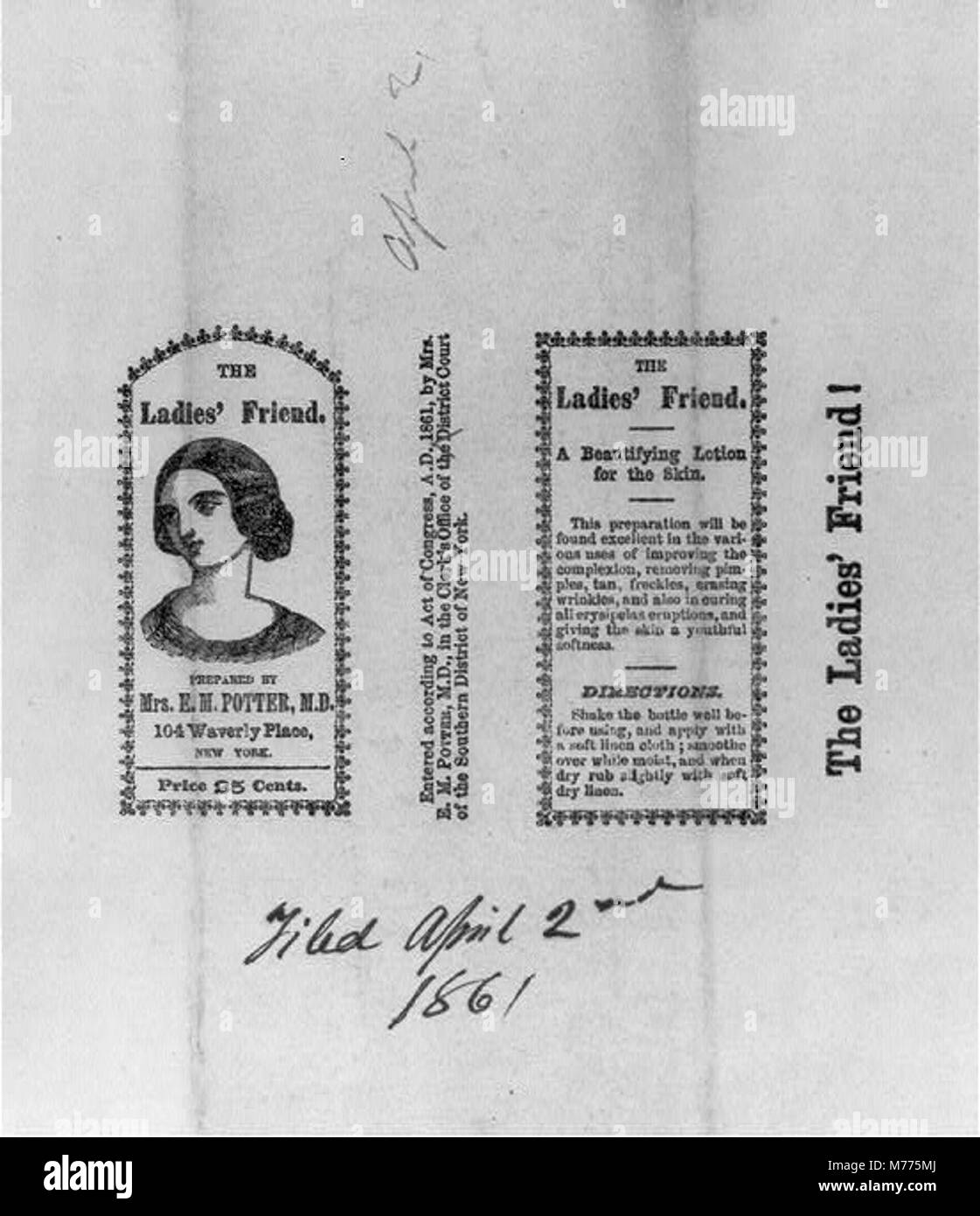 Vintage advertisement product image Black and White Stock Photos ...
