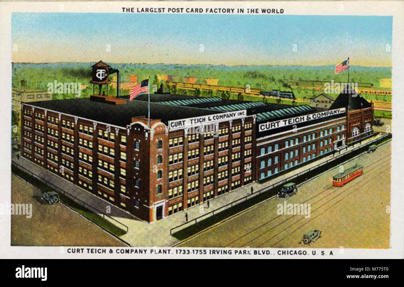 Photograph of the Curt Teich & Company Plant, known as the largest ...