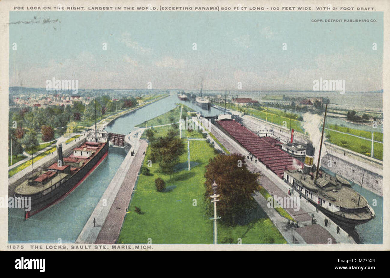 This image shows the Poe Lock, the largest lock in the world, located ...
