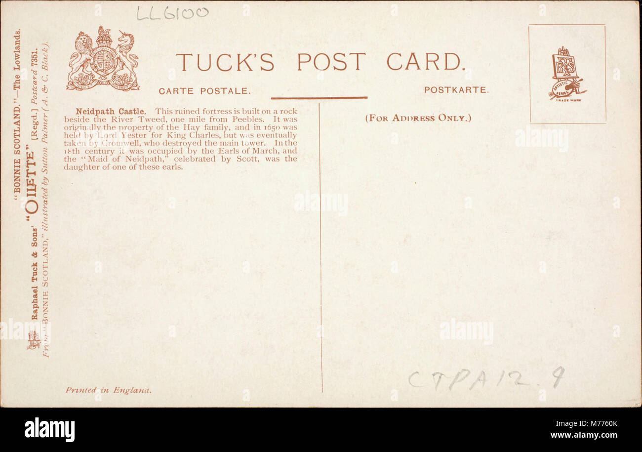 The Lowlands. Neidpath Castle. (NBY 444319 Stock Photo - Alamy