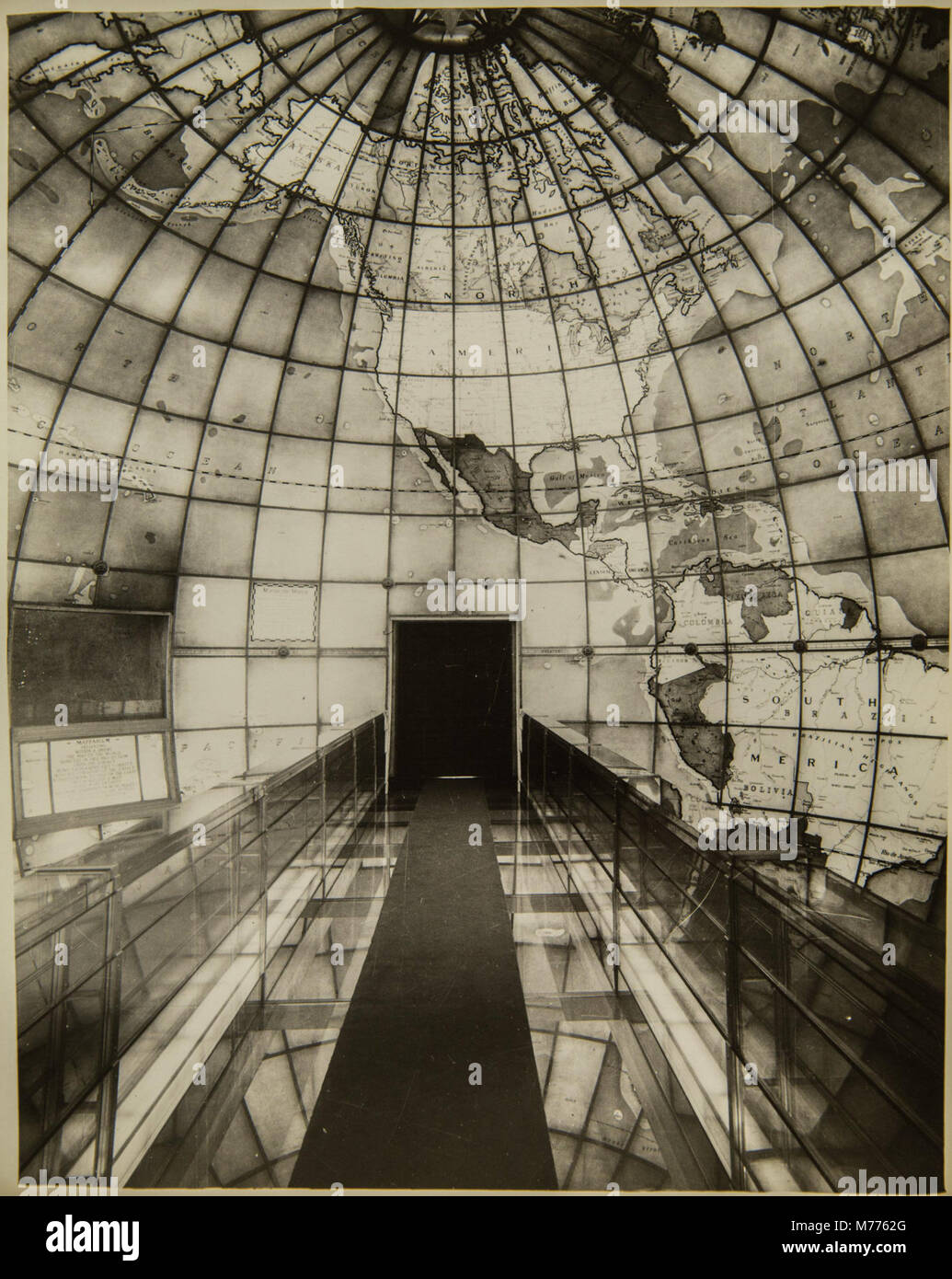 The Mapparium, a three-story stained-glass globe in the Christian ...