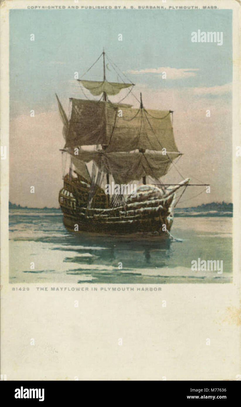 The Mayflower in Plymouth Harbor (NBY 23347 Stock Photo - Alamy