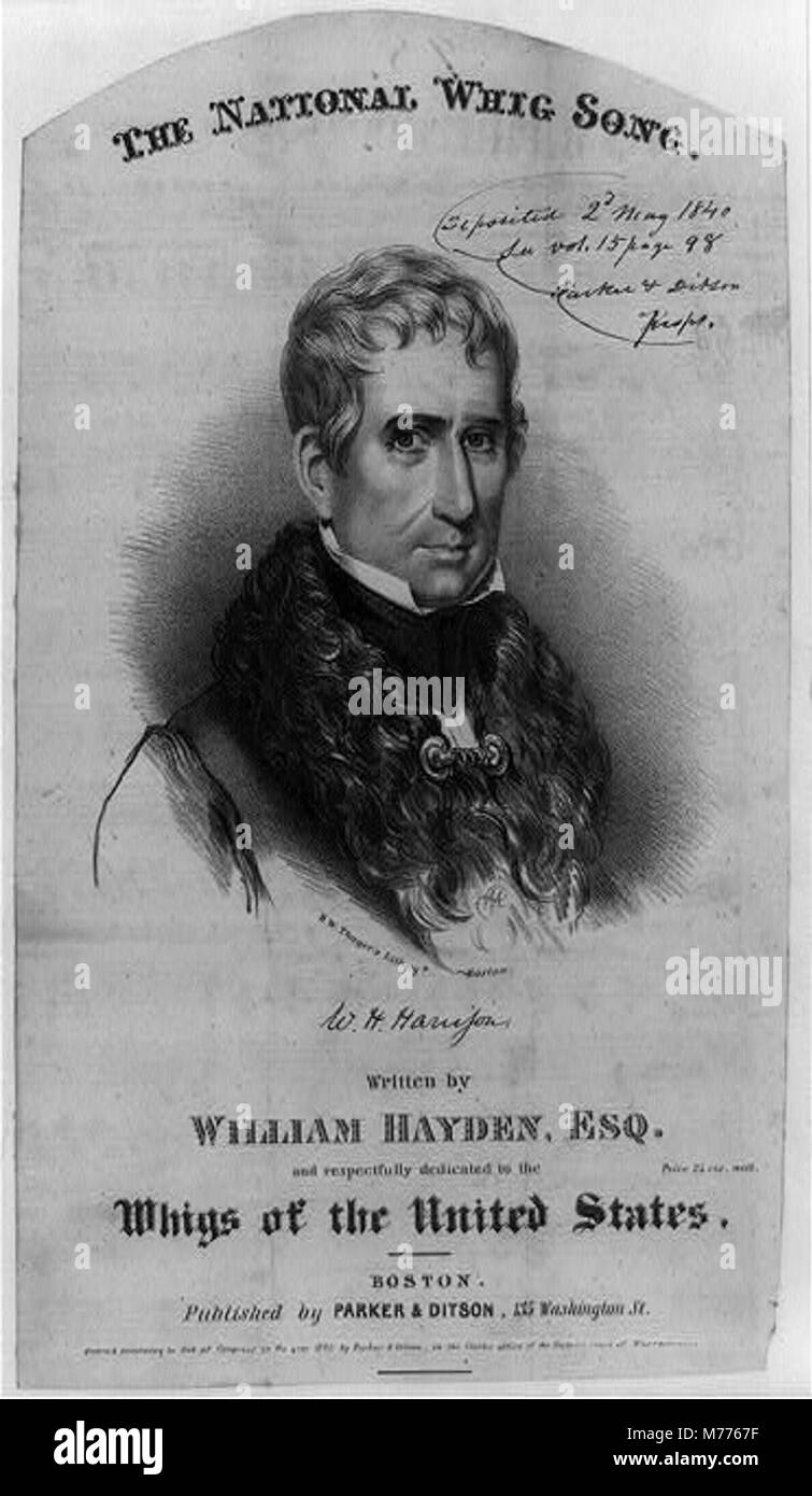 The National Whig Song, written by William Hayden, reflects the ...