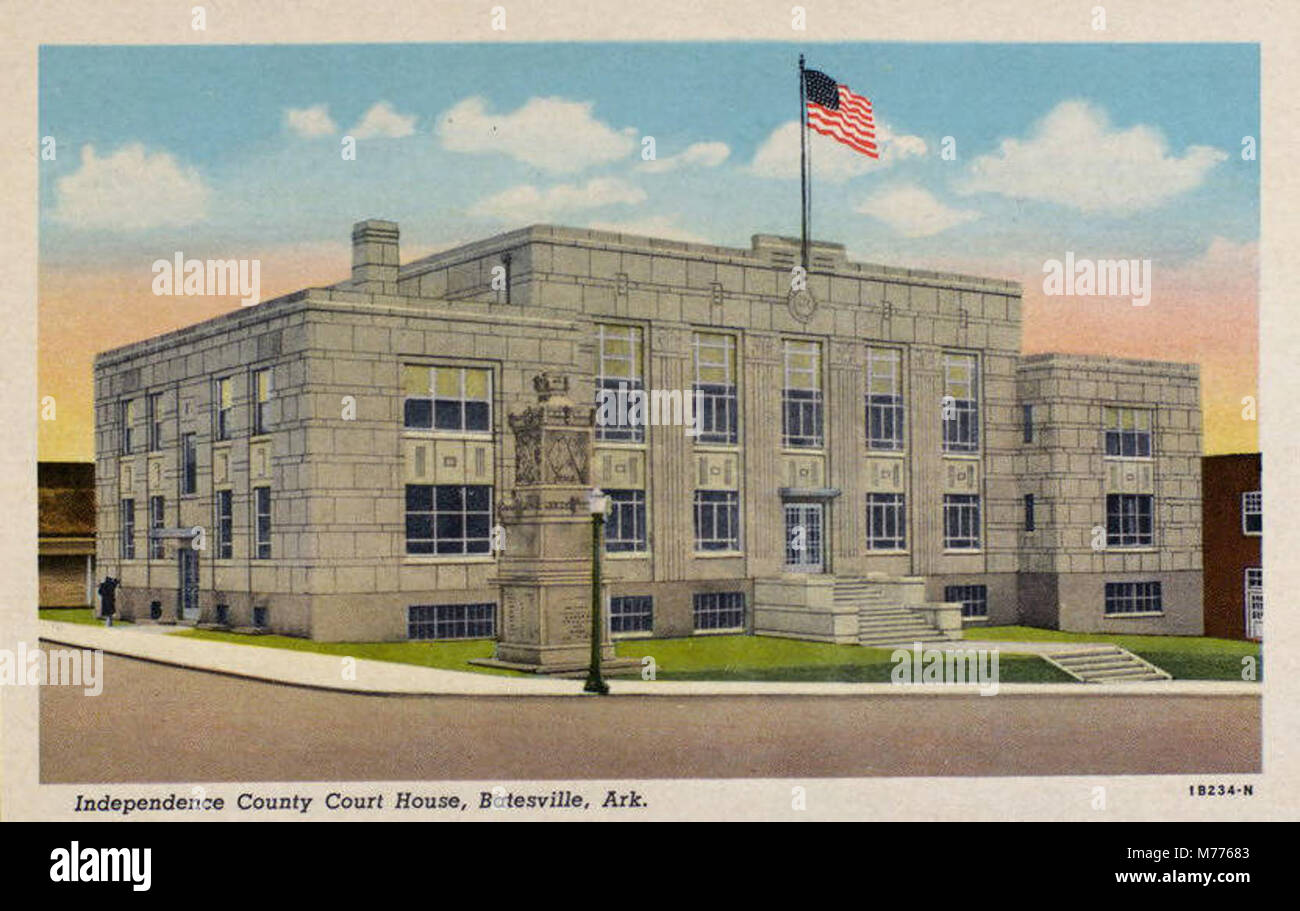 A photograph of the Independence County Courthouse in Batesville ...