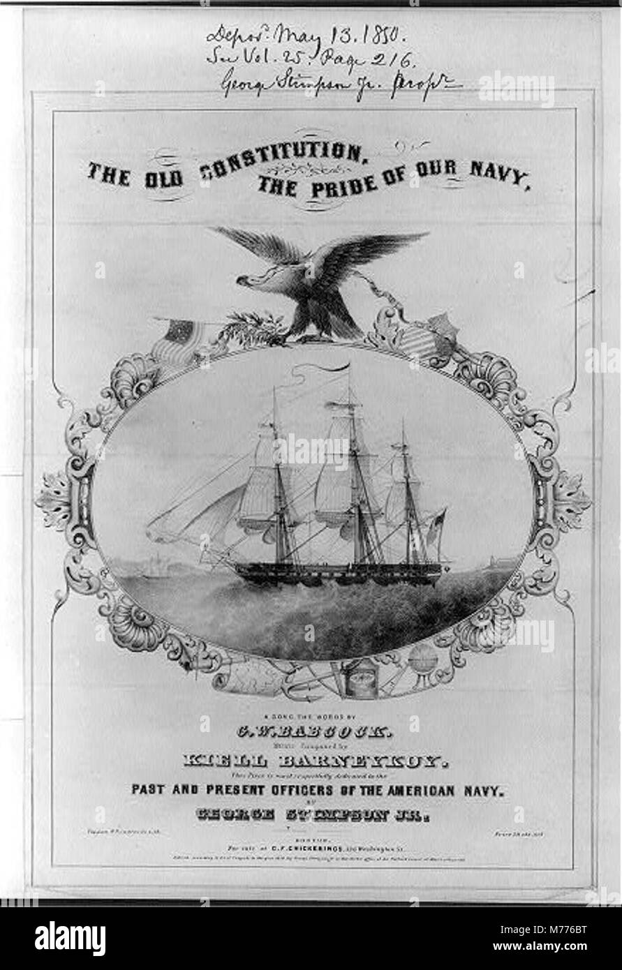 This image depicts 'The Old Constitution,' a historic ship of the U.S ...