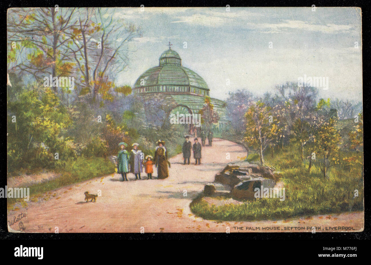 A photograph of the Palm House in Sefton Park, Liverpool, an ...