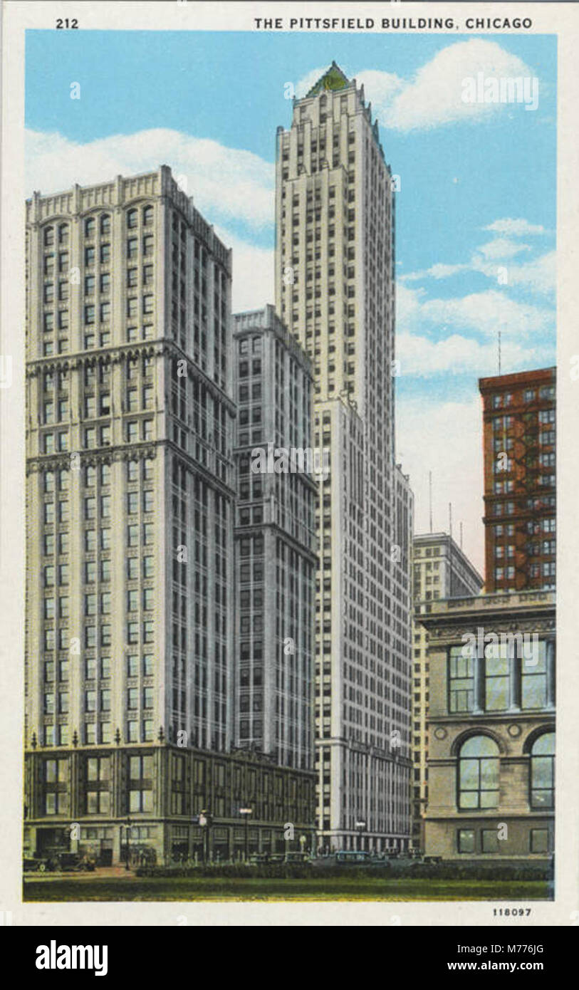 The Pittsfield Building in Chicago, constructed in 1927, is an iconic ...