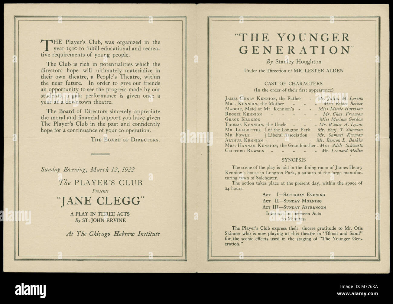 A historical photograph of The Player's Club, showcasing its social and ...