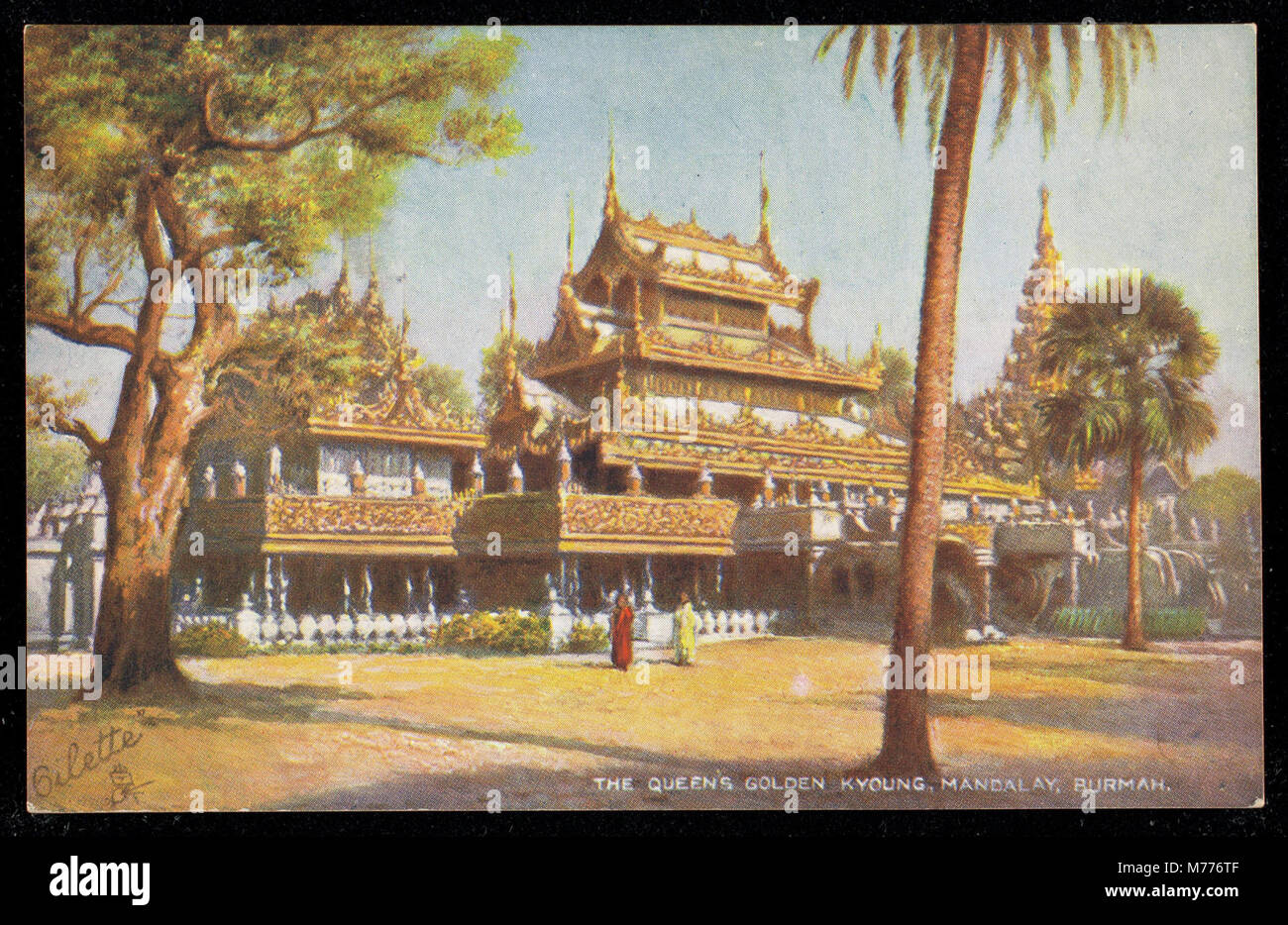 An image of the Queen's Golden Kyoung in Mandalay, Burma (now Myanmar ...