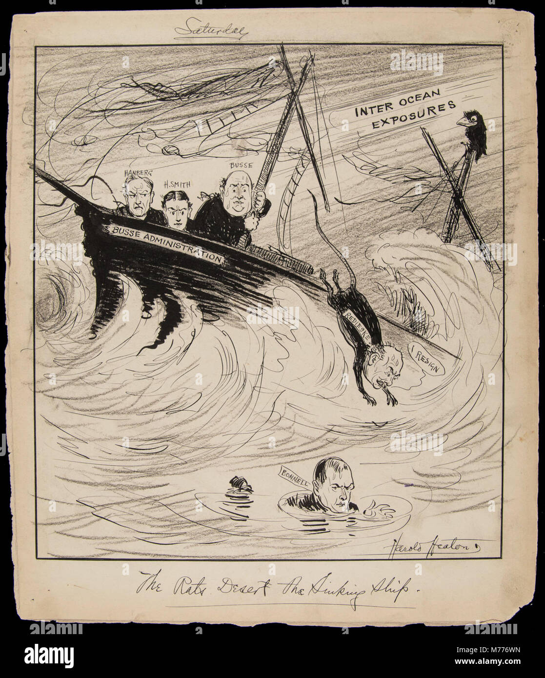 Rats Jumping Ship Cartoon