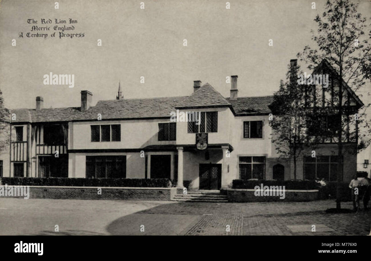The Red Lion Inn, located in the Merrie England village, is depicted in ...