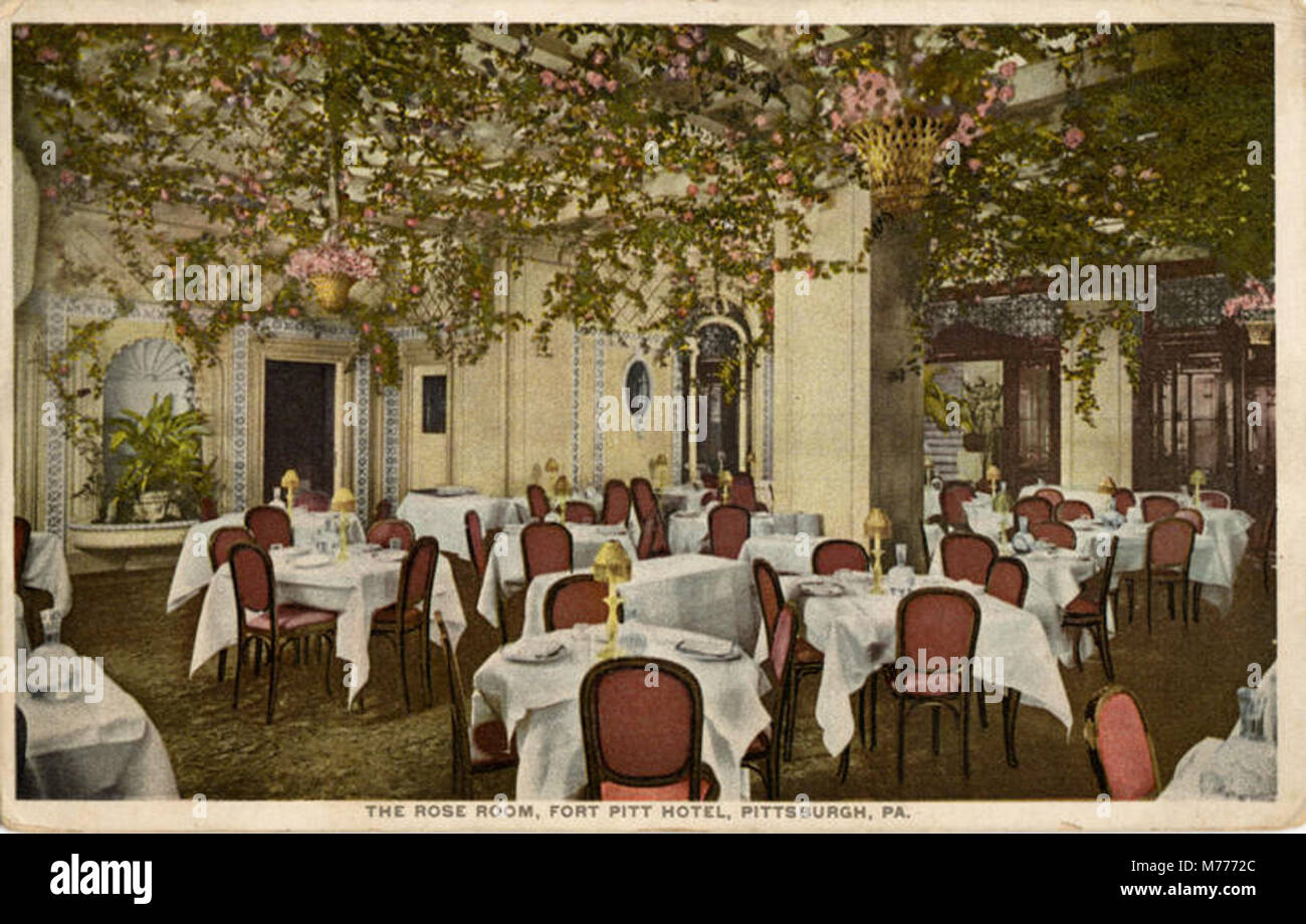 The Rose Room at the Fort Pitt Hotel, a historic landmark in Pittsburgh ...
