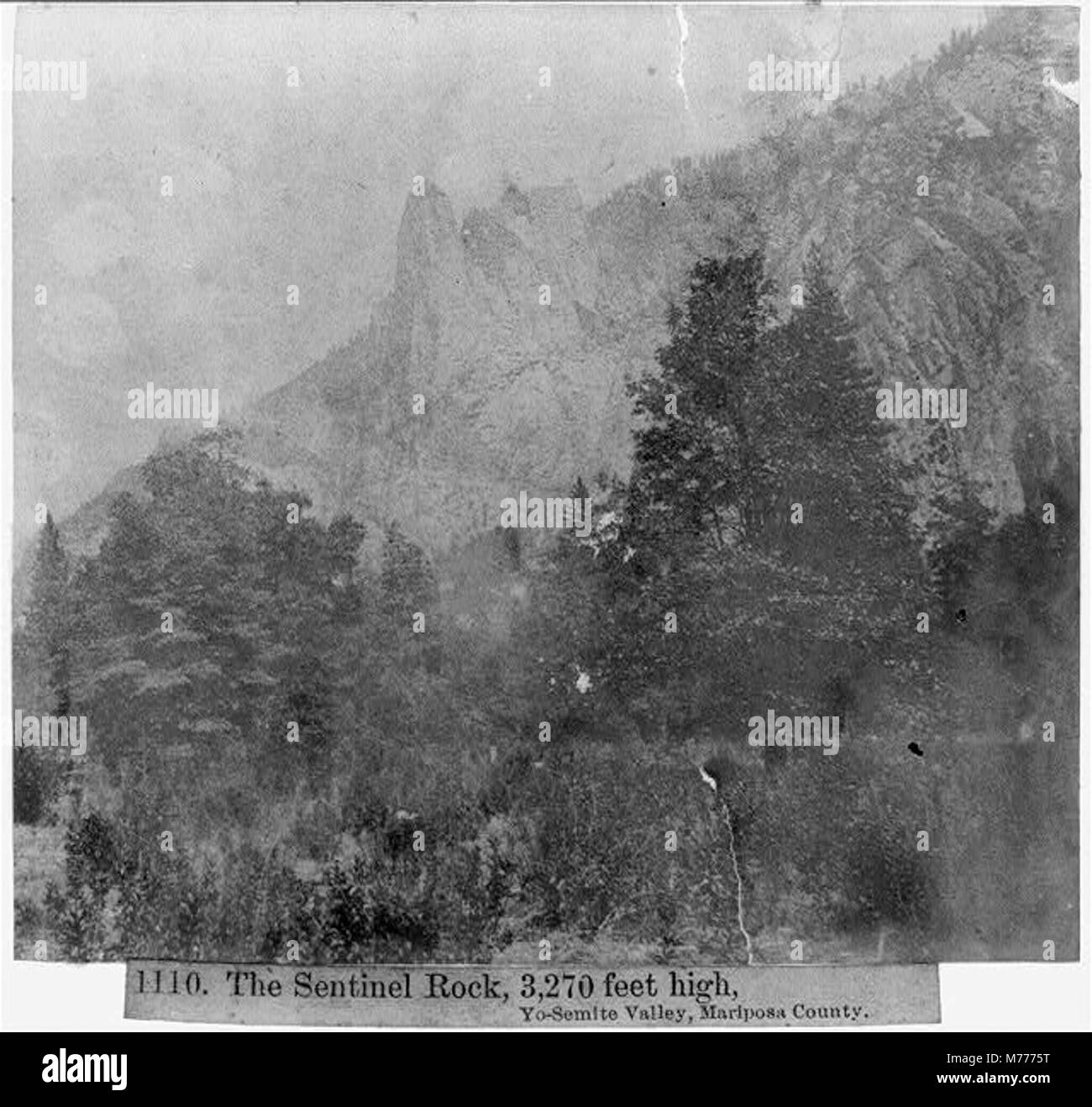 A photograph of Sentinel Rock, a prominent granite peak in Yosemite ...