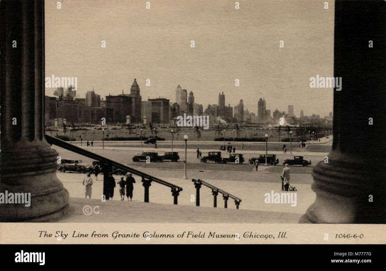 The Sky Line From Granite Columns Of Field Museum, Chicago, Illinois ...