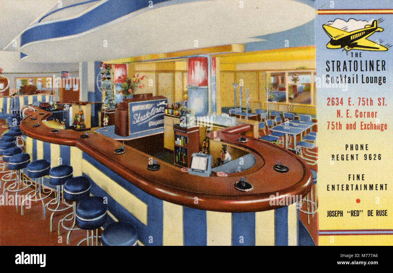 Photograph of The Stratoliner Cocktail Lounge, a popular social ...