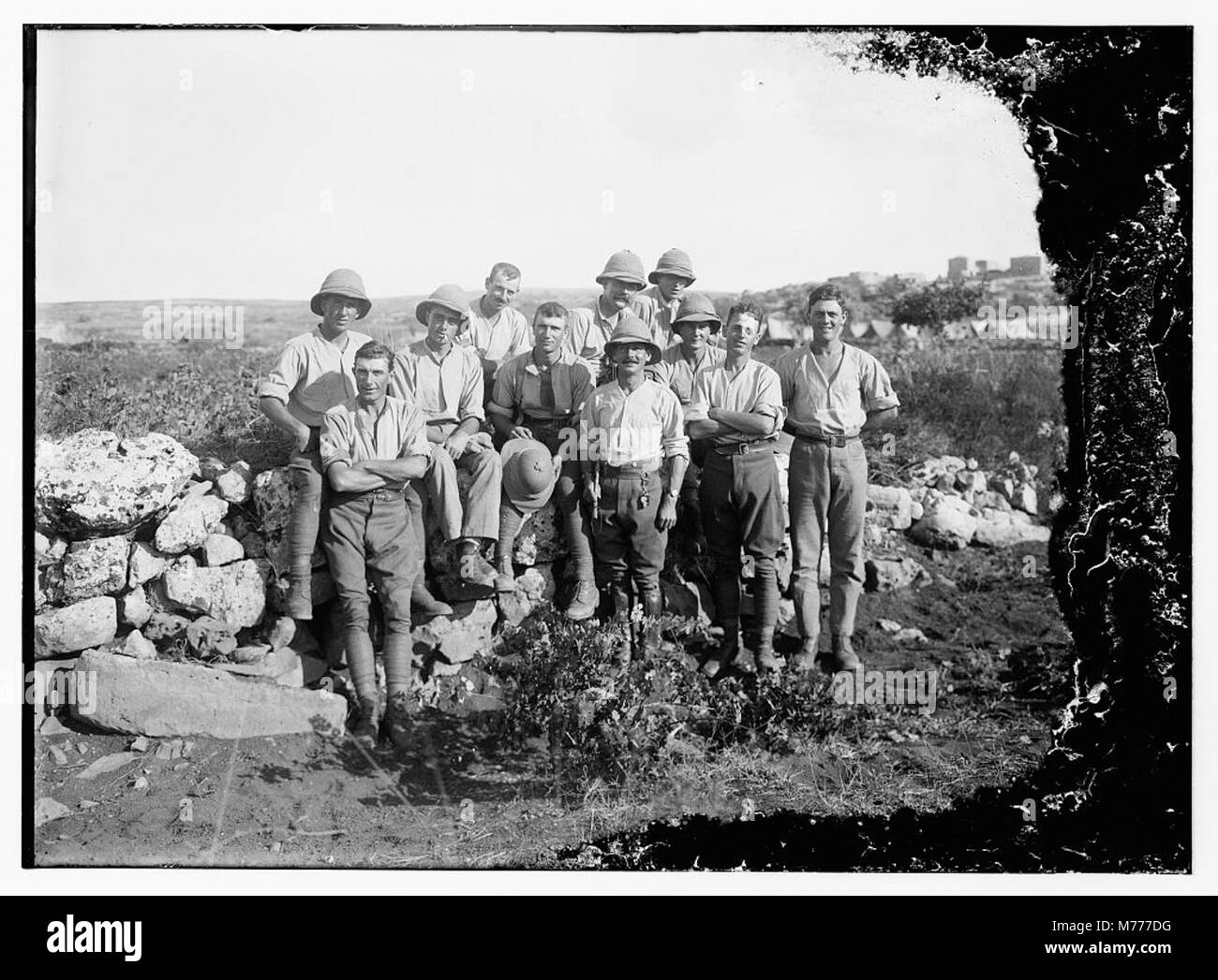 A photograph depicting the Battery of the 53rd Division in 1918 ...