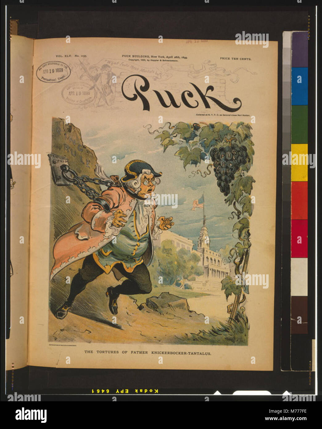 This image references the tortures of Father Knickerbocker, invoking ...