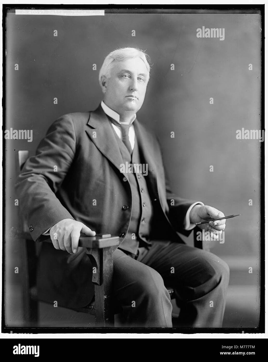 This formal portrait shows R.L. Batts, a judge, captured in a dignified ...