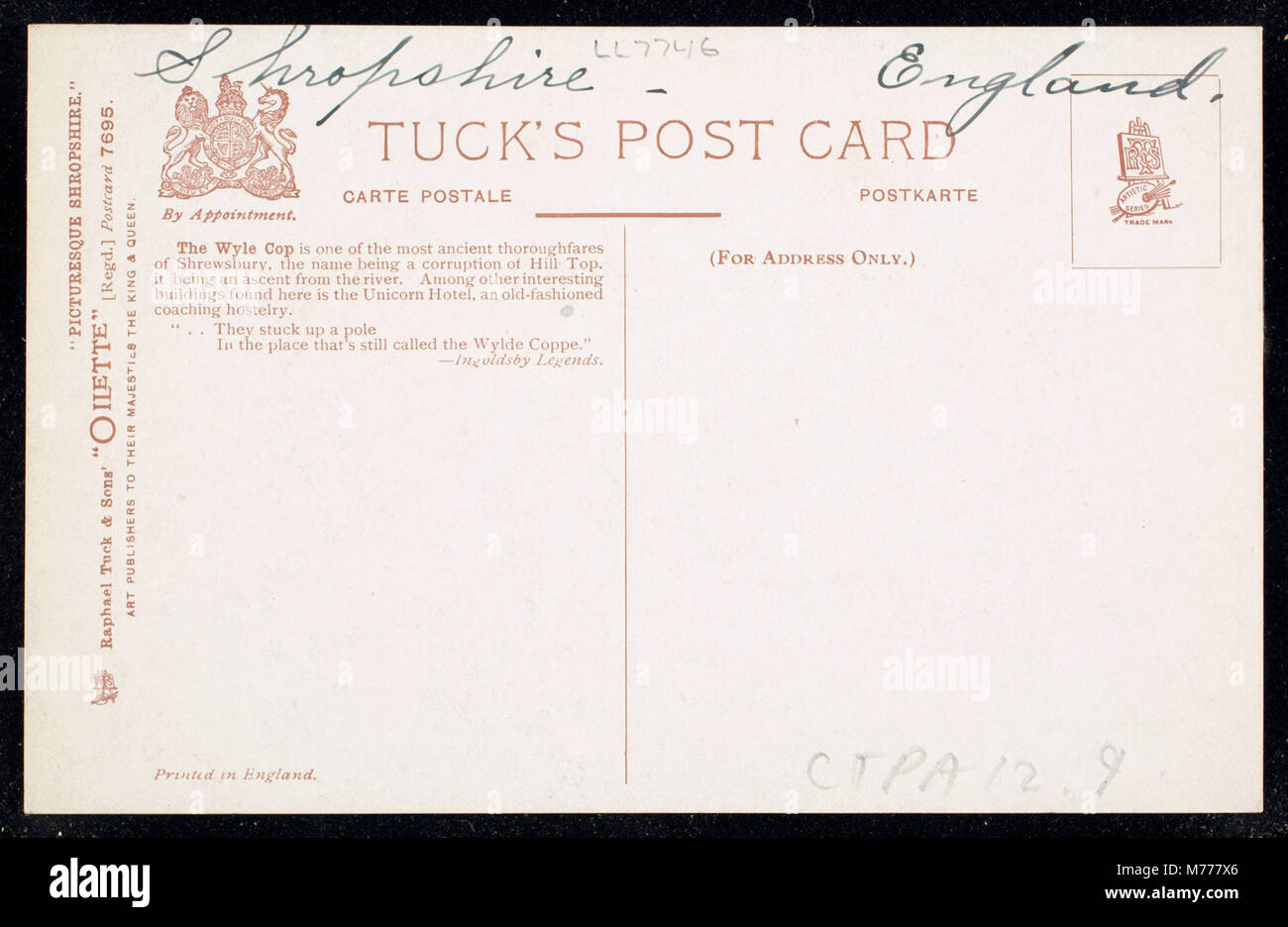 Wyle cop hi-res stock photography and images - Alamy