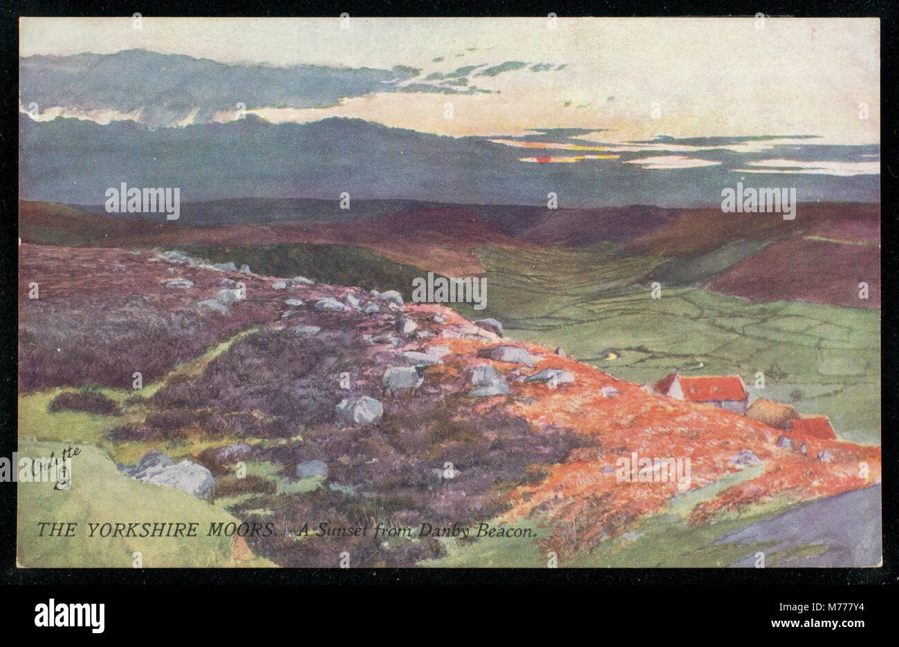 The Yorkshire Moors. -A Sunset from Danby Beacon. (NBY 443043 Stock ...